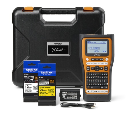 Brother PT-E560BTVP (P-Touch E560BT) Handheld Professional Label Maker ...