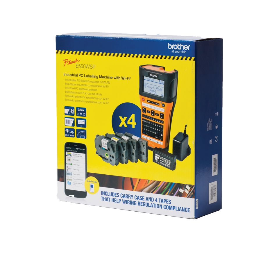 Brother PT-E550WSP Handheld Electrician Labelling Machine (Special ...