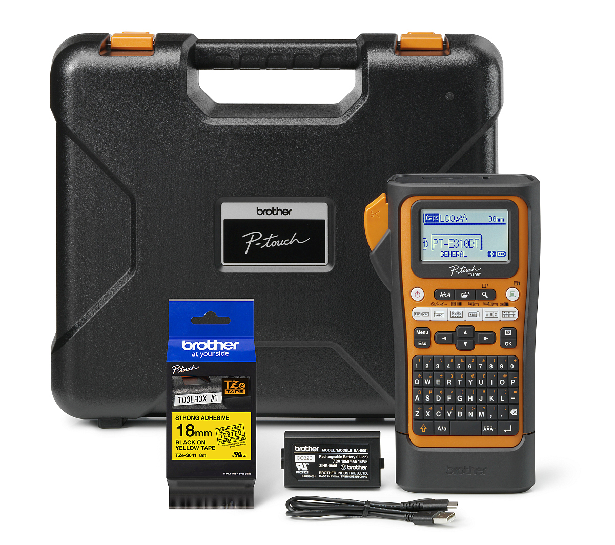 New Brother PT-E310BTVP (P-Touch E310BT) Handheld Professional Label ...